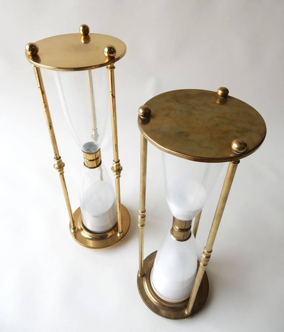 Midcentury Brass Hourglass Drink Or Side Tables At 1stdibs