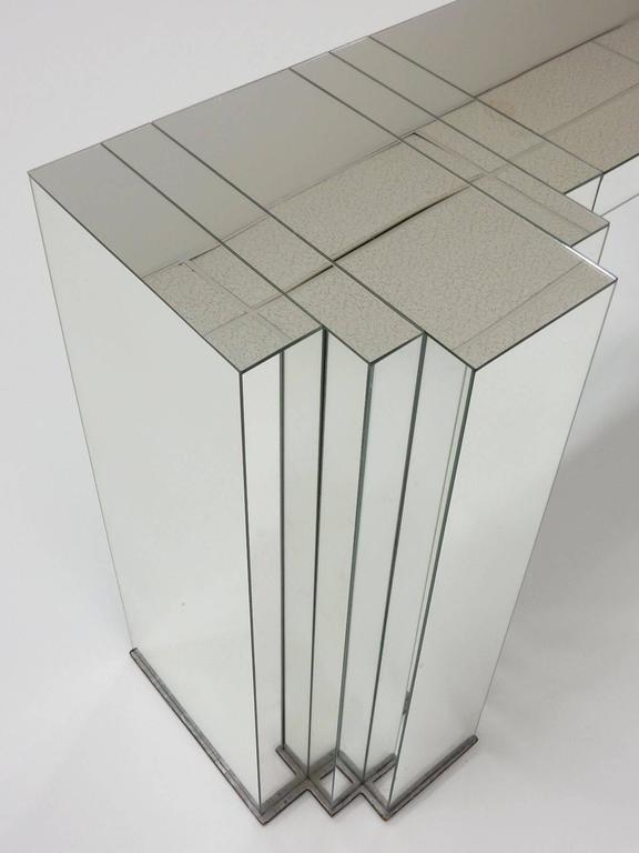 Art Deco style Skyscraper Mirrored Console Table For Sale at 1stDibs