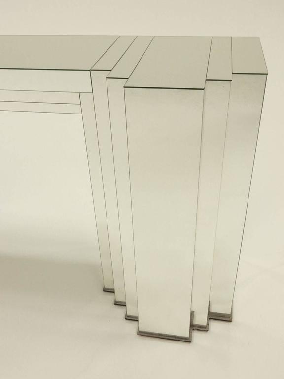 Art Deco style Skyscraper Mirrored Console Table For Sale at 1stDibs