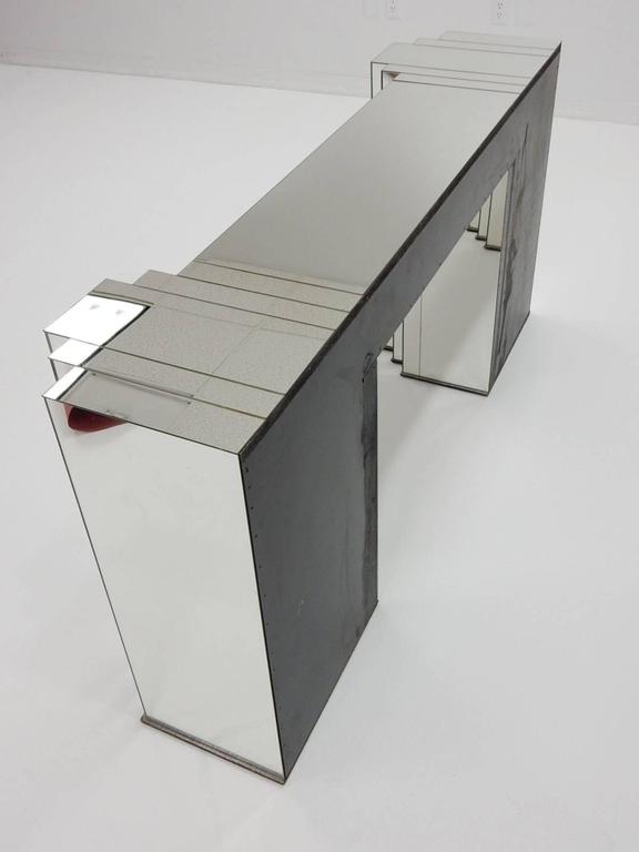 Art Deco style Skyscraper Mirrored Console Table For Sale at 1stDibs