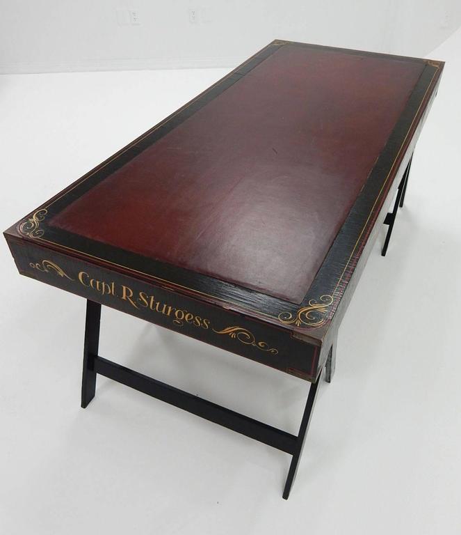 Antique 1900 Maritime Captains Campaign Desk "Capt. R. Sturgess" at ...