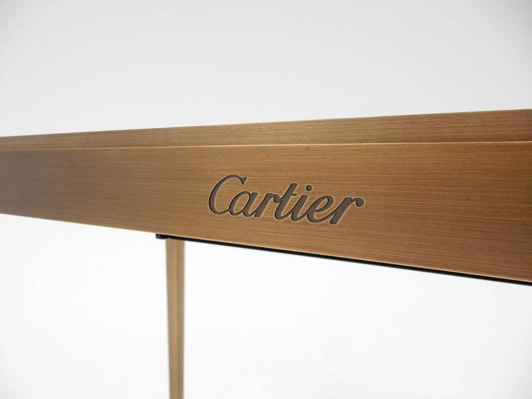 Vintage Bronze and Leather Letter Desk for Cartier of Paris at 1stDibs ...