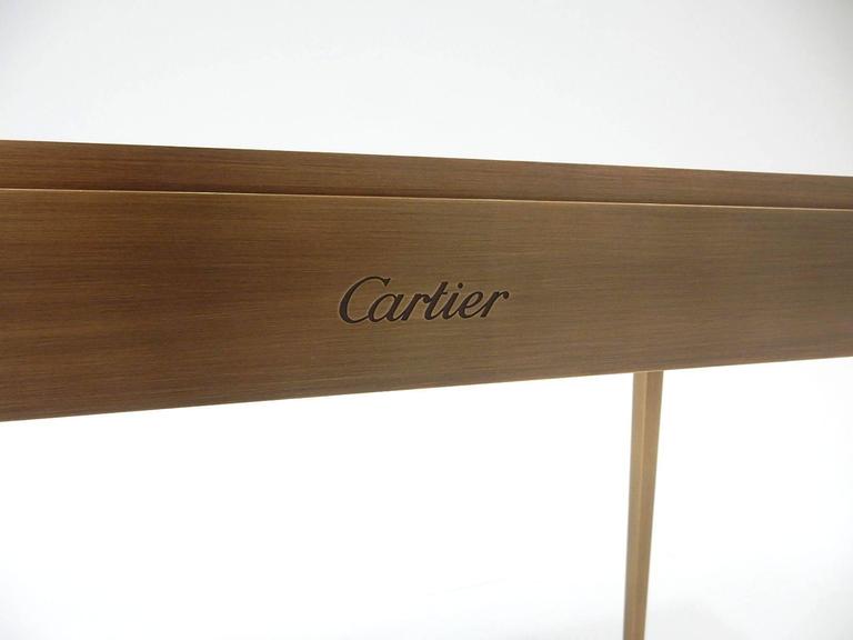 Vintage Bronze and Leather Letter Desk for Cartier of Paris at 1stDibs ...