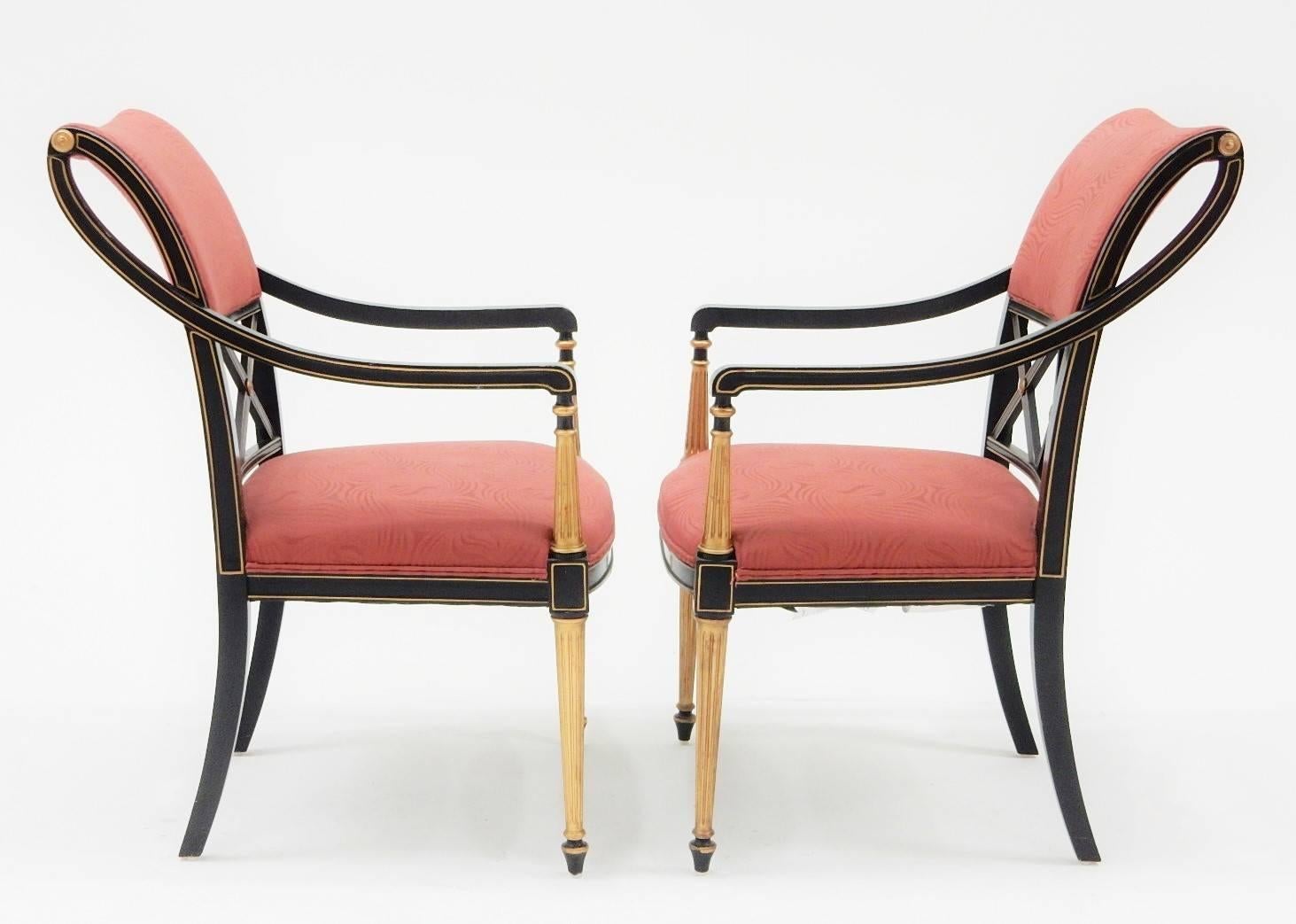 Set of 12 Dorothy Draper Design for Henredon Regency Dining Chairs For ...