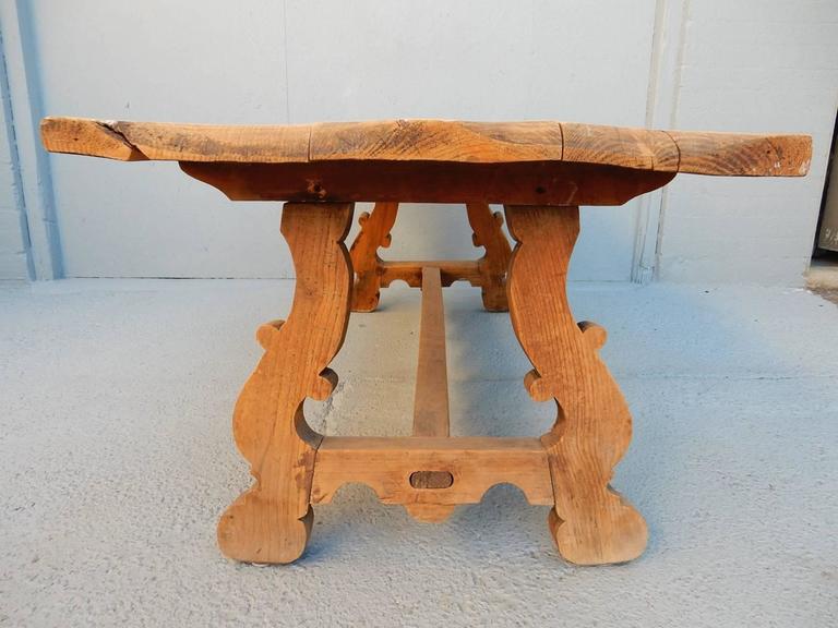 Early 1900s Primitive Antique Farm Dining Table For Sale at 1stDibs