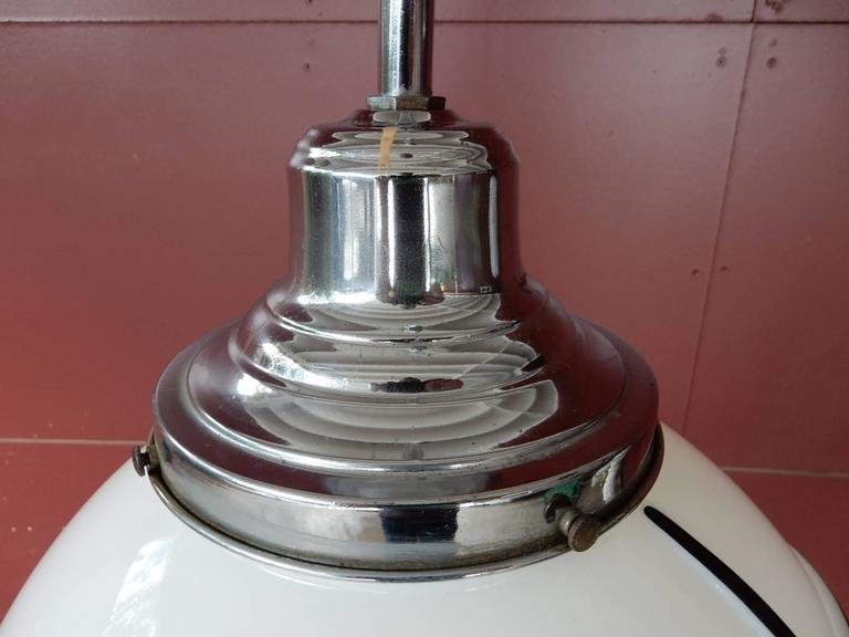 1940s Streamline Art Deco Architectural Pendant Lamp at 1stDibs