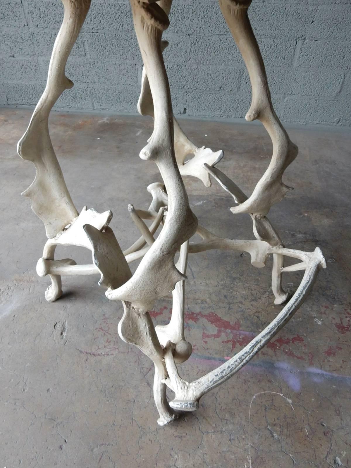 Three Mid-Century Arthur Court Design Faux Moose Antler Bar Stools at ...