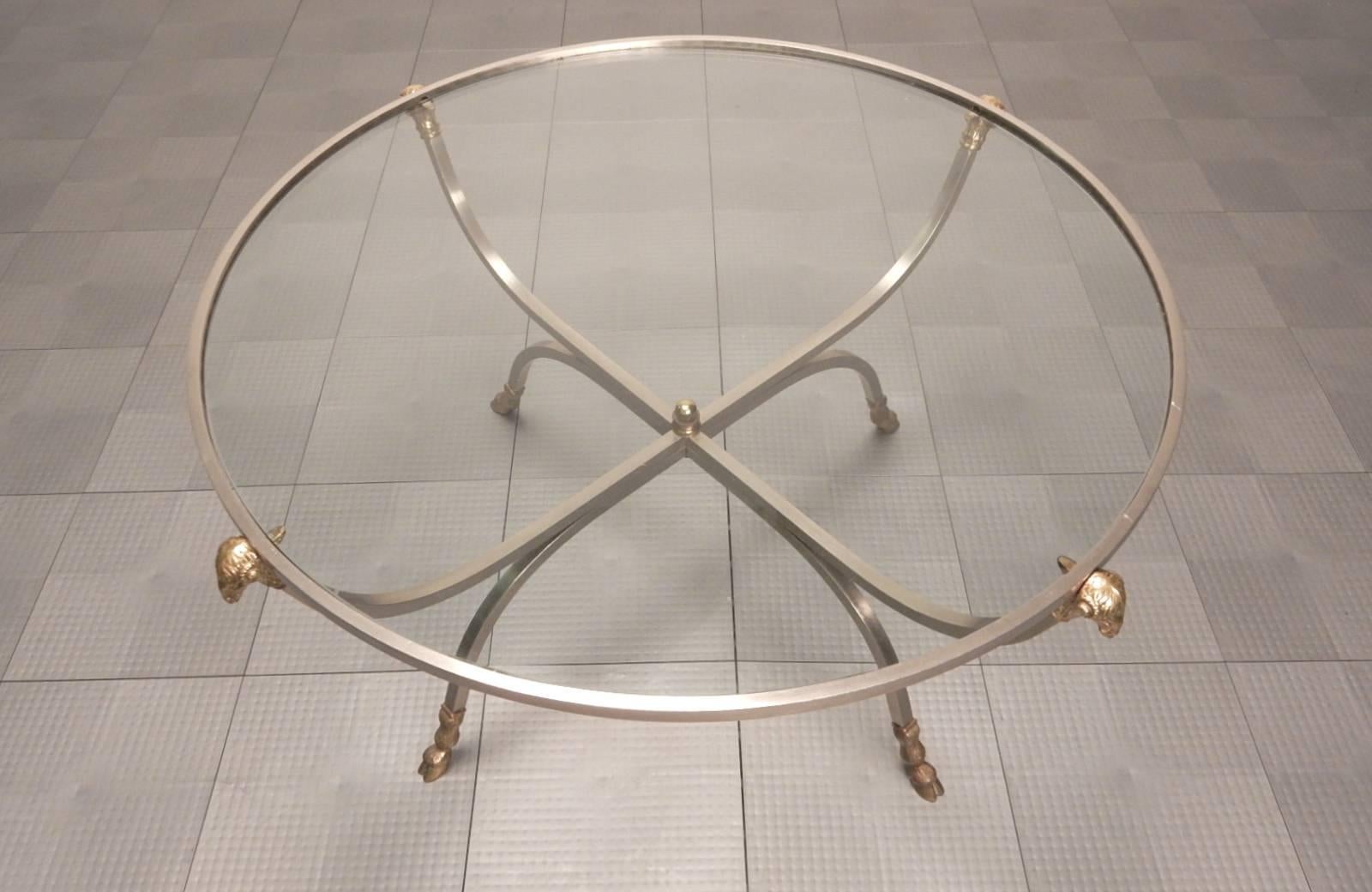 Italian Ram's Head Circular Cocktail Table at 1stDibs