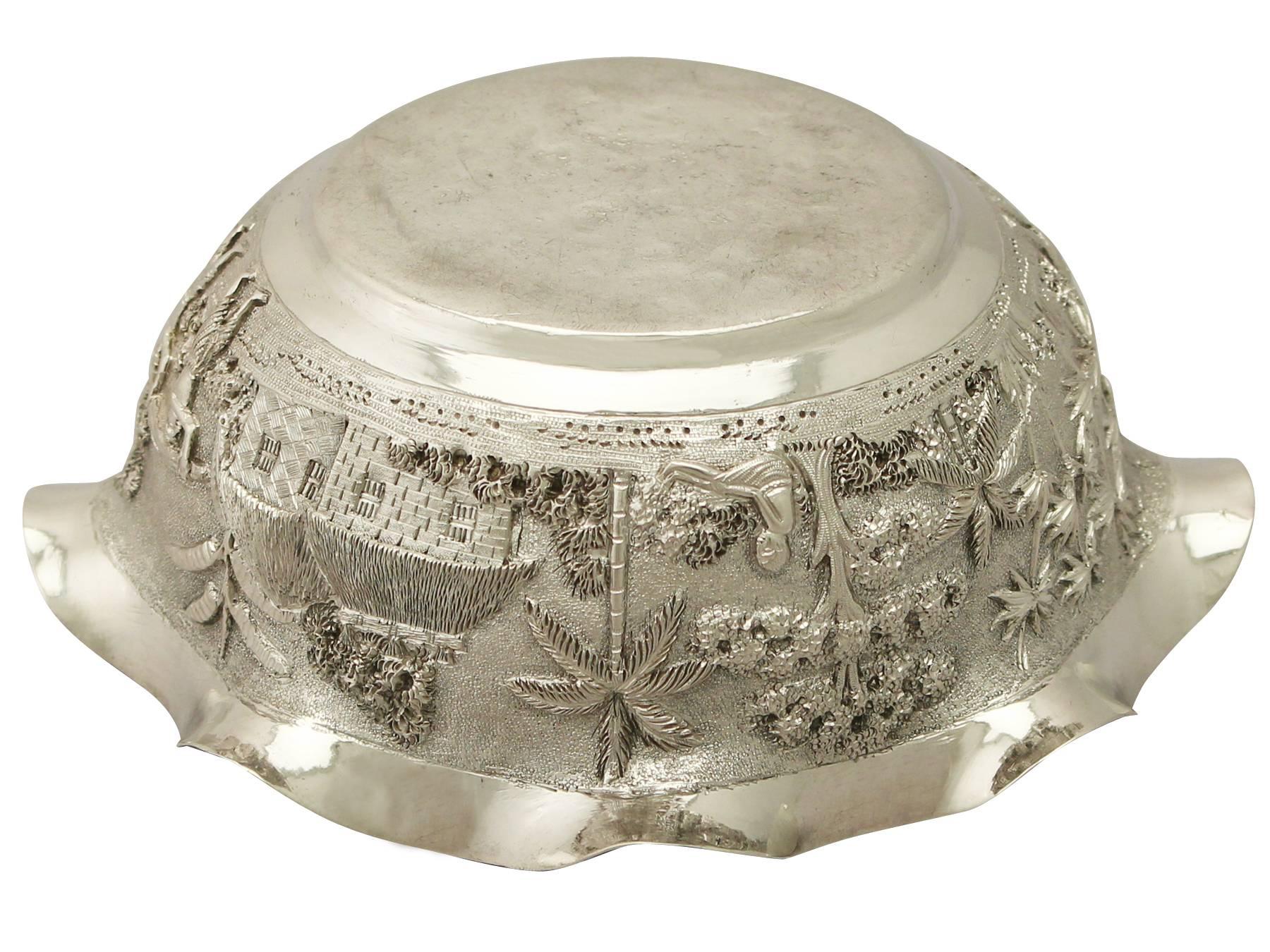 Pair of Antique Indian Silver Bowls at 1stDibs