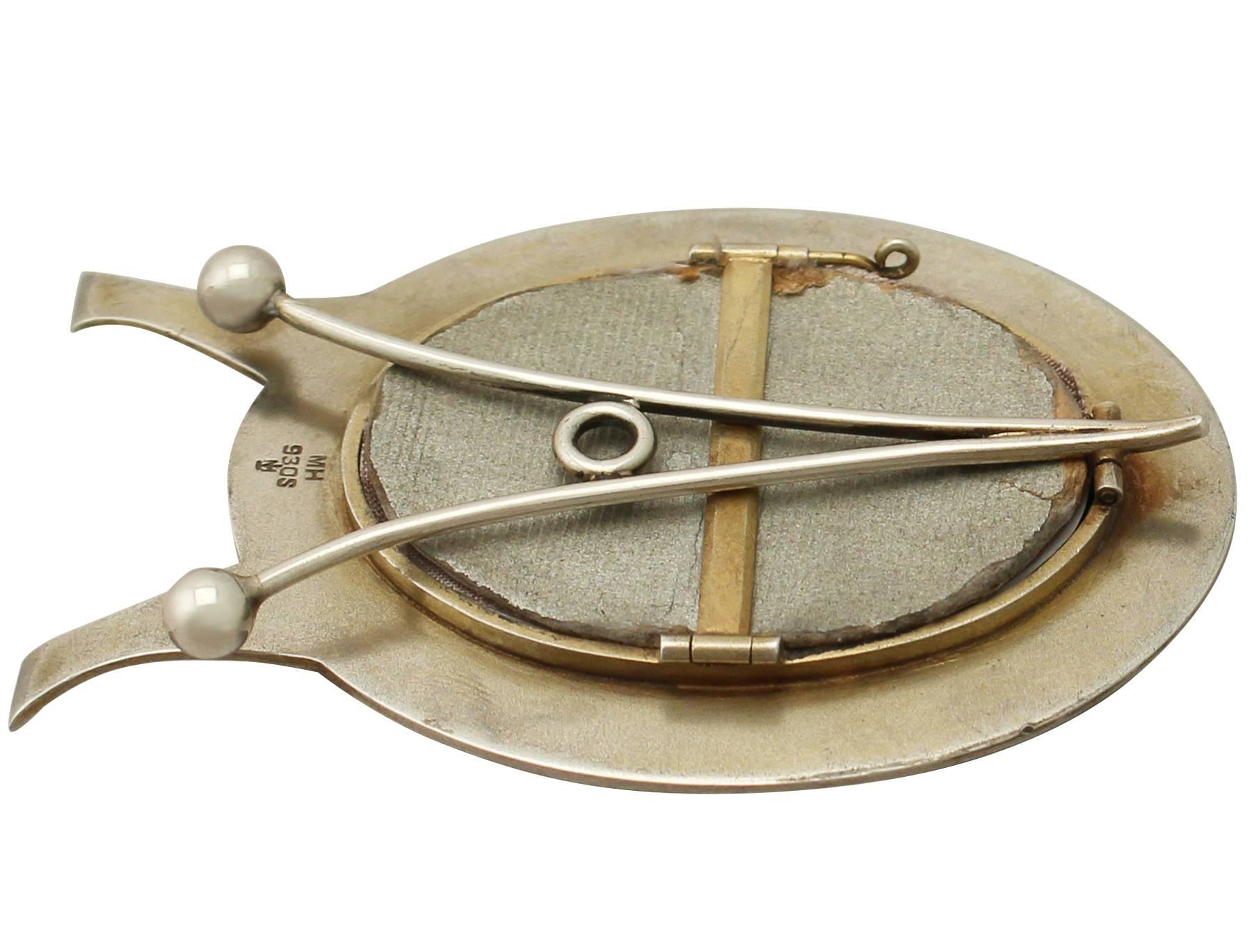 Antique Norwegian Silver and Enamel Photograph Frame at 1stDibs