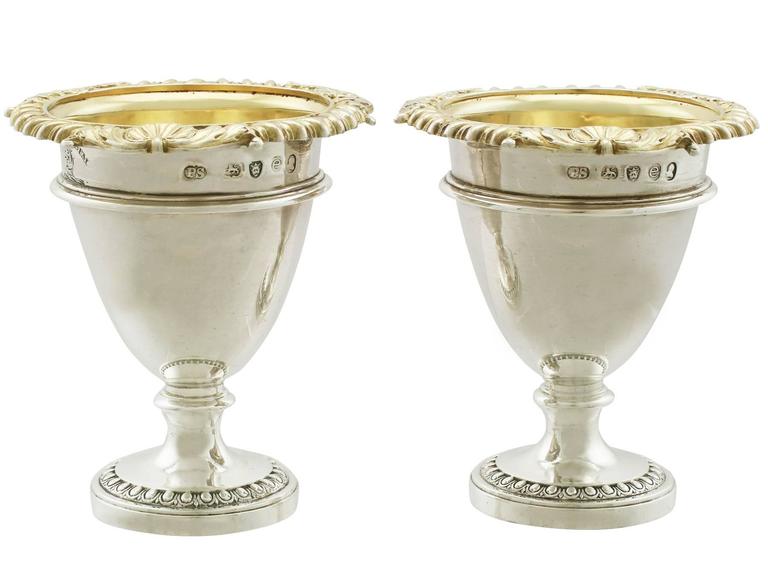 Antique Pair of Sterling Silver Egg Cups by Paul Storr at 1stDibs