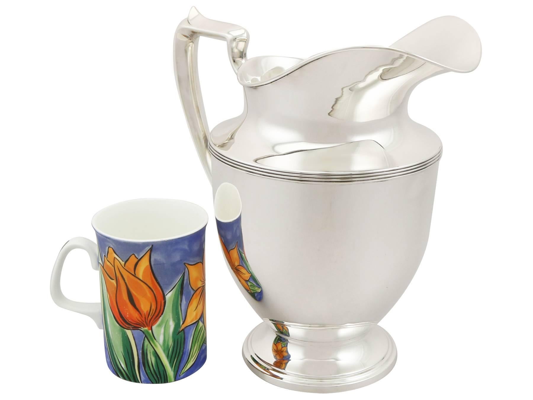 Vintage American Sterling Silver Water Jug at 1stDibs