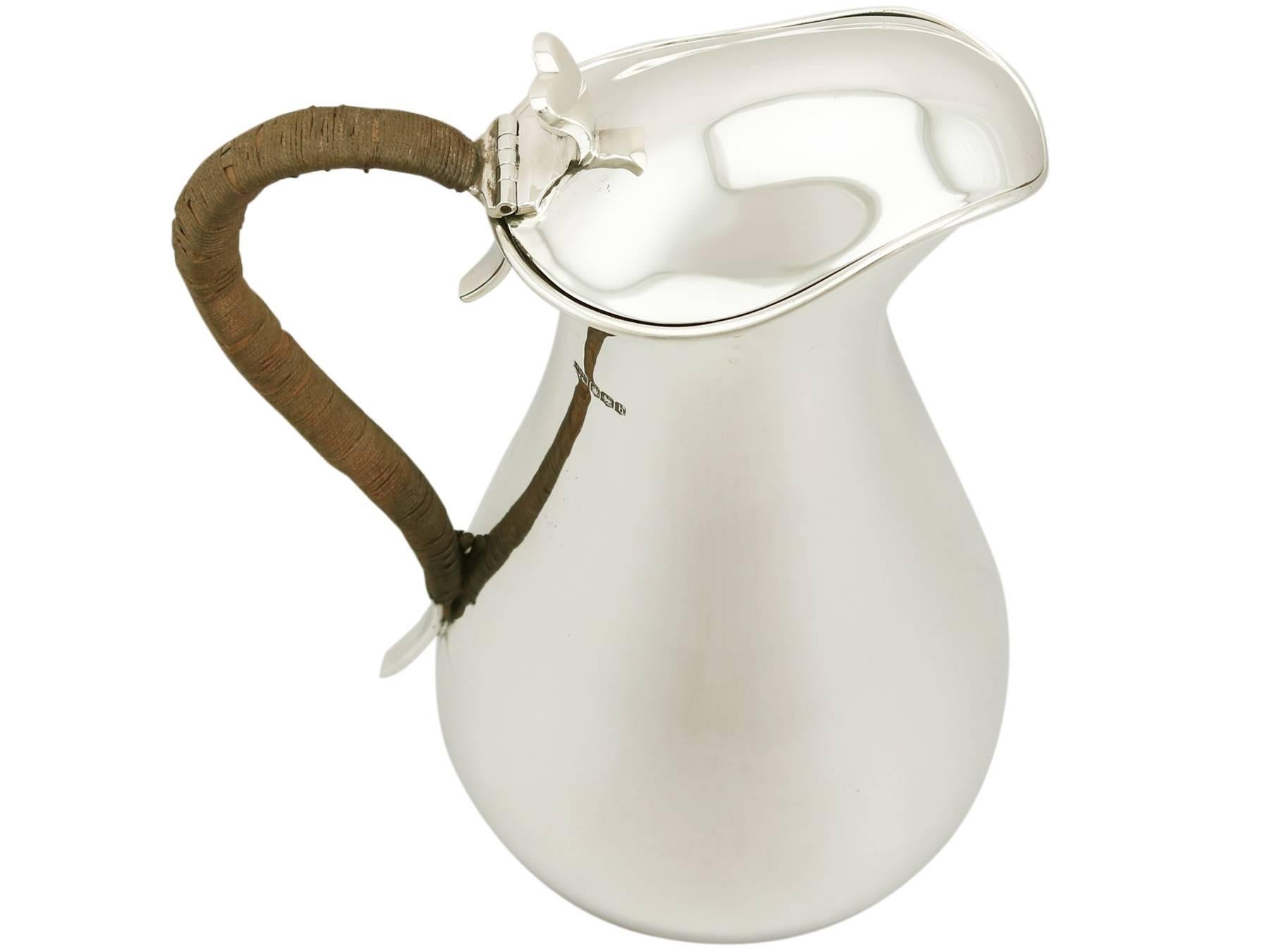 1910s Sterling Silver Water Jug by James Dixon and Sons Ltd at 1stDibs