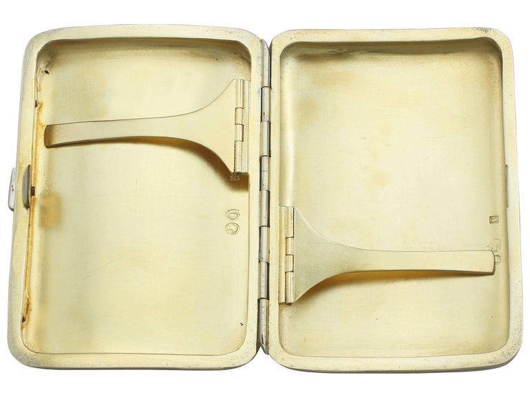 1880s Victorian Sterling Silver and Enamel Cigarette Case at 1stDibs