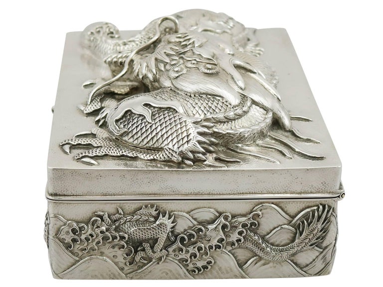 1890s Antique Chinese Export Silver Box at 1stDibs