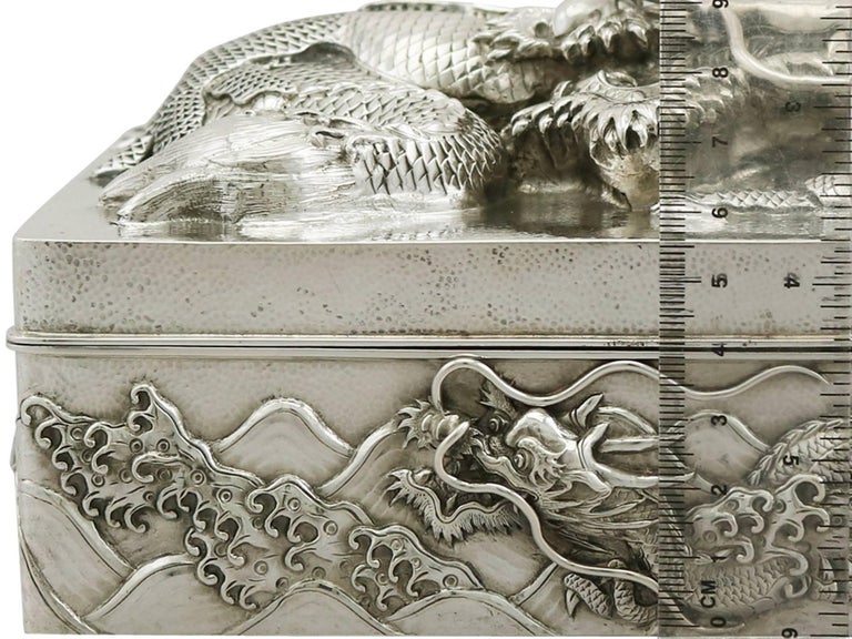 1890s Antique Chinese Export Silver Box at 1stDibs