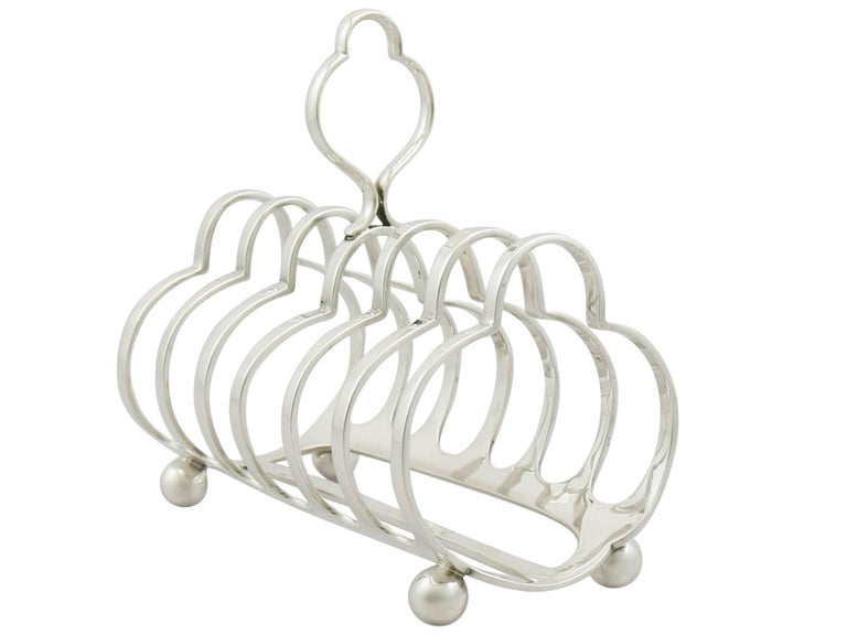 1910s Antique Sterling Silver Toast / Letter Rack at 1stDibs