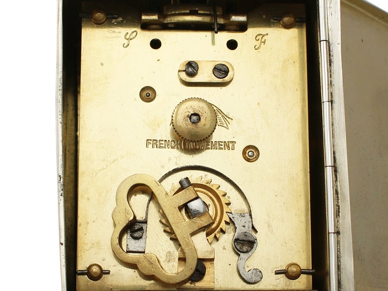 Antique George V English Sterling Silver Boudoir Clock at 1stDibs