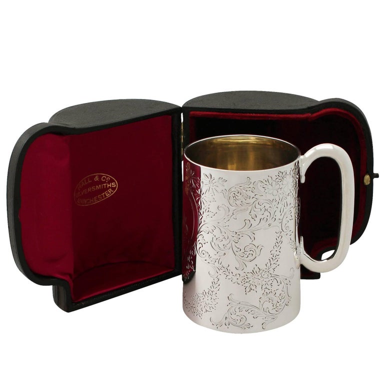 Antique Victorian Sterling Silver Christening Mug at 1stDibs