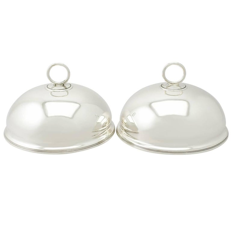 Antique Victorian Sterling Silver Dish Covers at 1stdibs