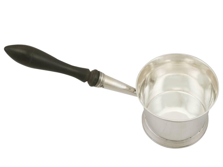 Henry Chawner Antique Sterling Silver Brandy Pan For Sale at 1stDibs
