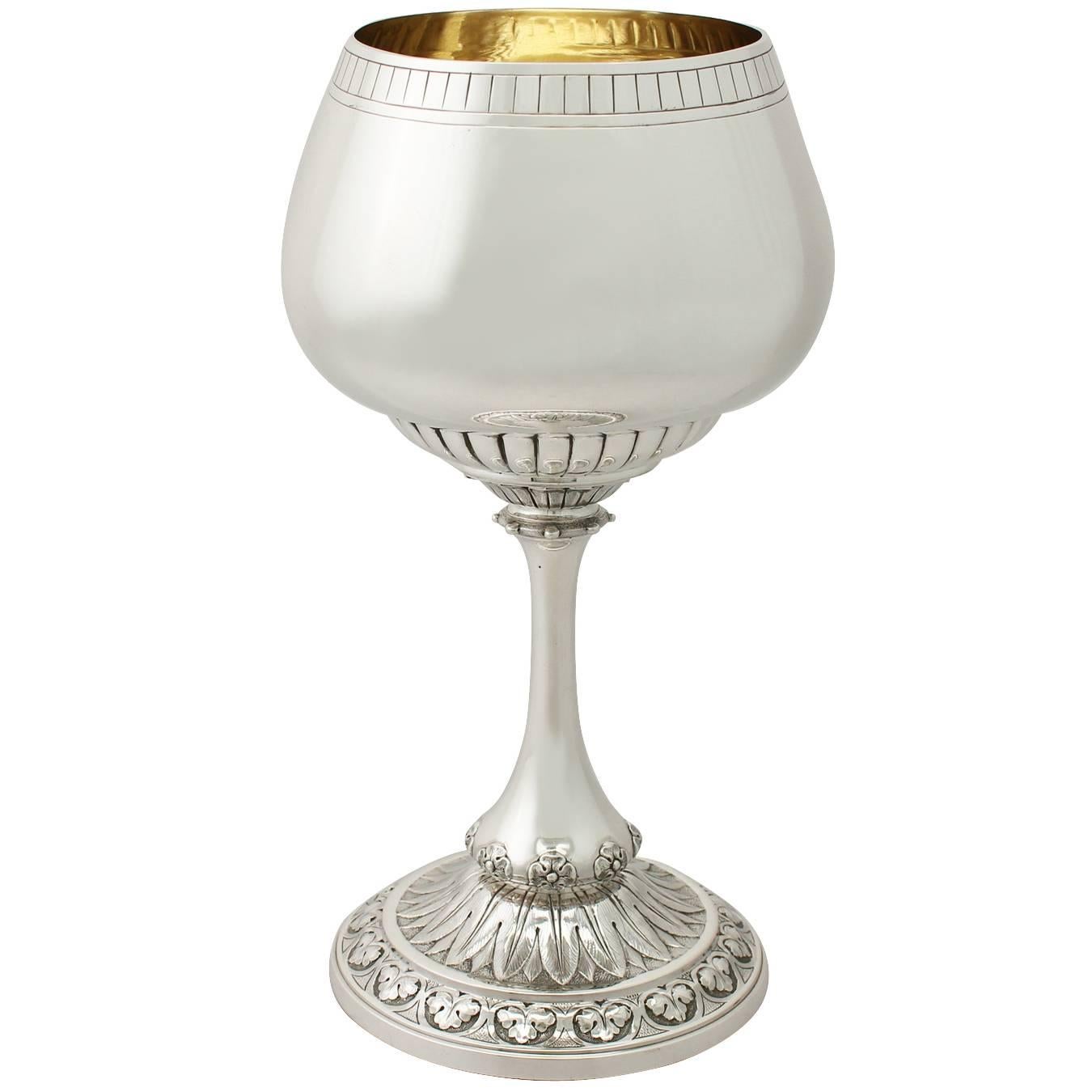 Antique Victorian Sterling Silver Goblet by Walter and John Barnard at ...