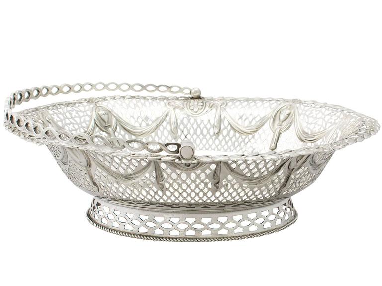 Antique Sterling Silver Cake Basket at 1stDibs | antique silver cake ...
