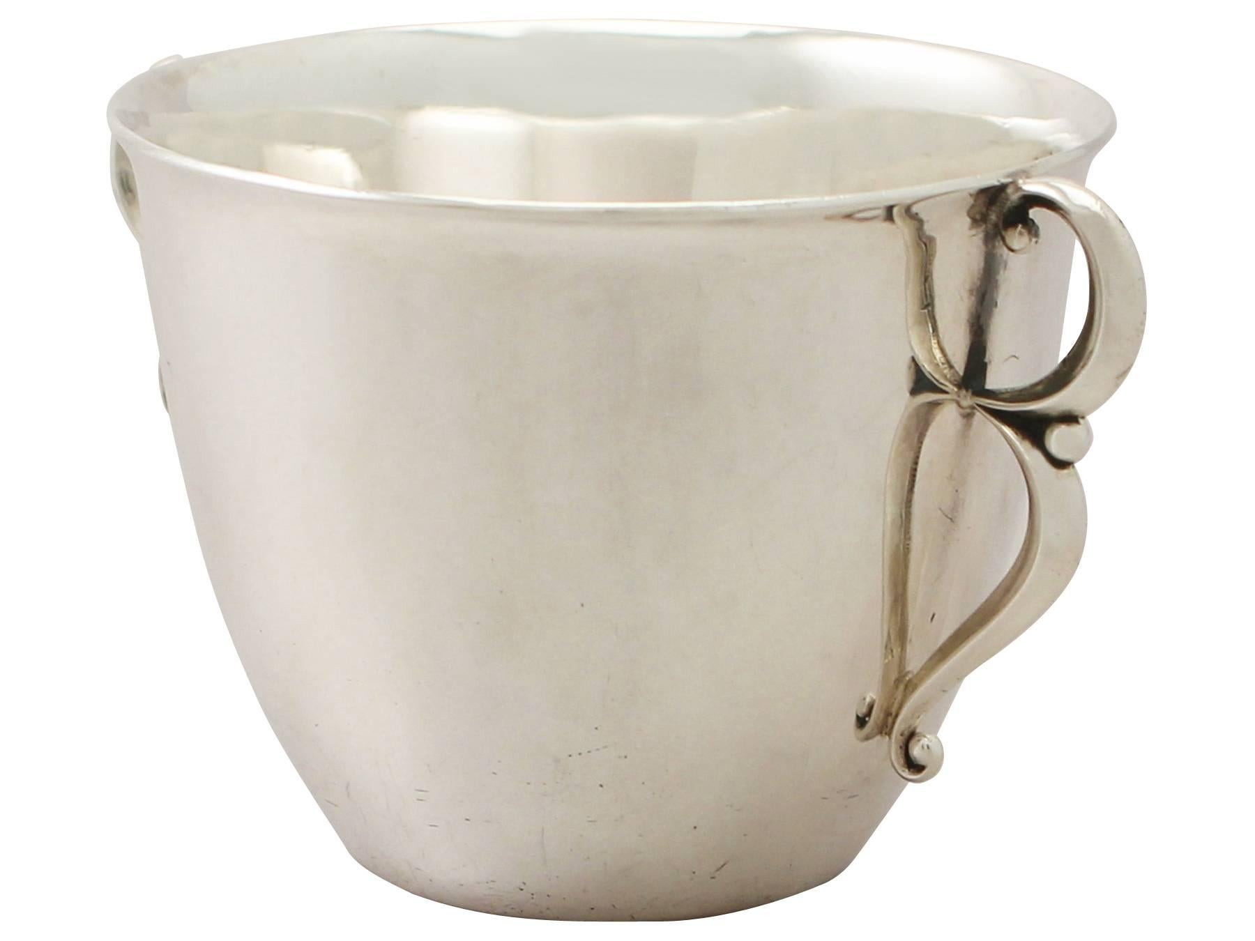 Danish Sterling Silver Two-Handled Tumbler Cup by Georg Jensen ...