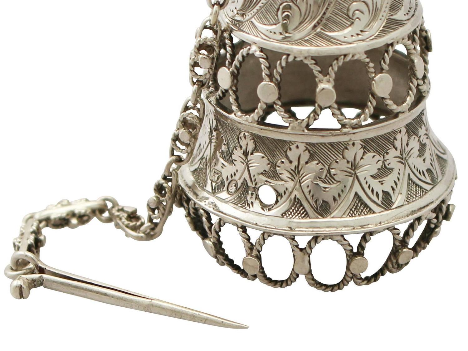 Sterling Silver Posy Holder, Antique Victorian For Sale at 1stdibs