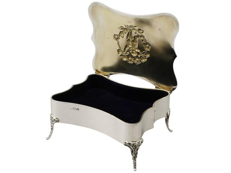 Sterling Silver Jewelry Box - Antique Edwardian at 1stdibs