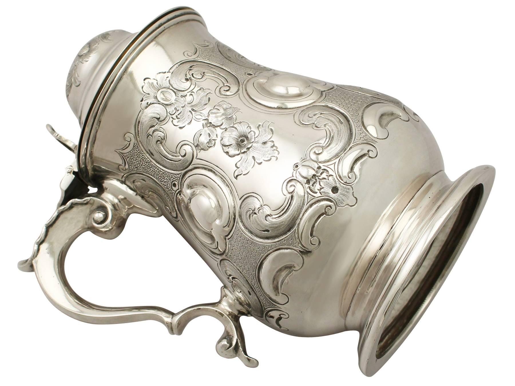 Indian Colonial Silver Pint Tankard - Antique Circa 1860 at 1stDibs