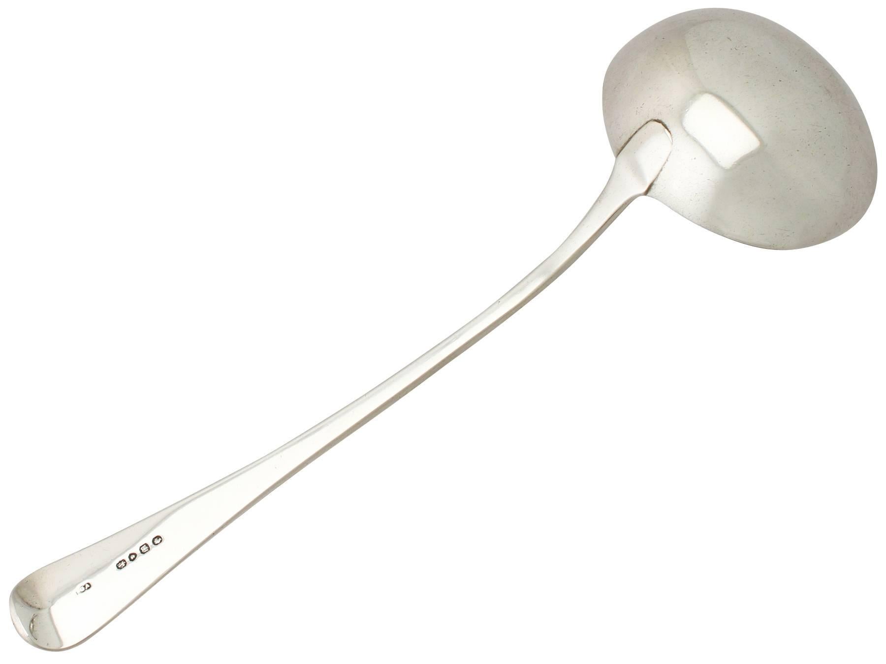 Antique Sterling Silver Old English Pattern Soup Ladle by George Adams ...