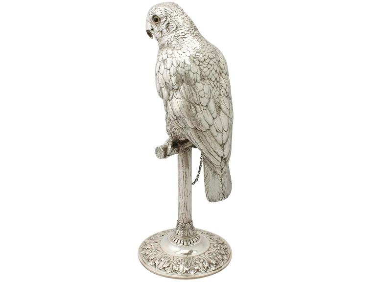 Edwardian Sterling Silver Parrot Sugar Box at 1stDibs