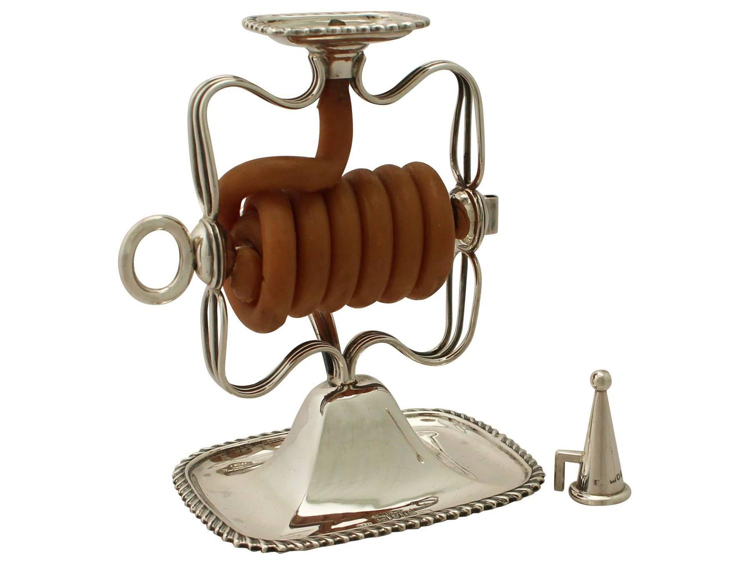 Antique George V, Sterling Silver Wax Jack in George III Style For Sale ...