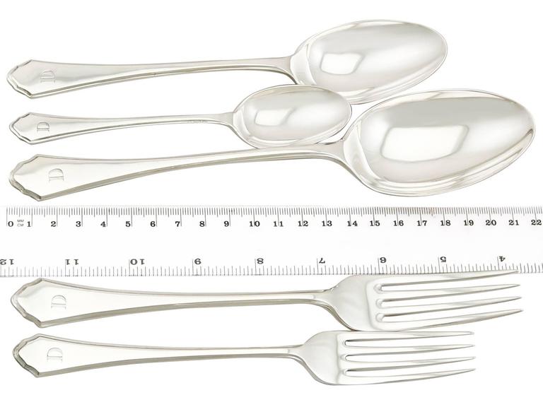 Antique Sterling Silver Canteen of Cutlery by Mappin and Webb at 1stDibs