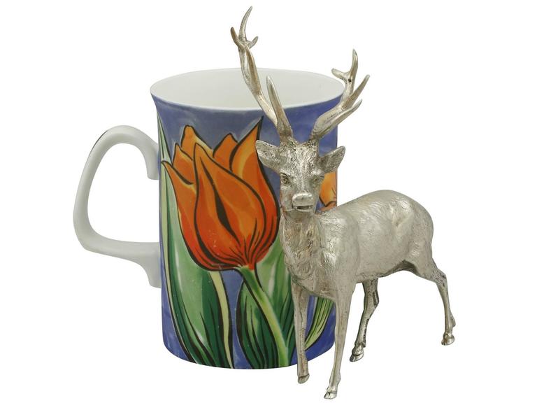 1900s Antique Set of Four German Silver Stag Table Ornaments at 1stDibs ...