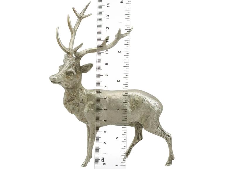 1900s Antique Set of Four German Silver Stag Table Ornaments at 1stDibs ...