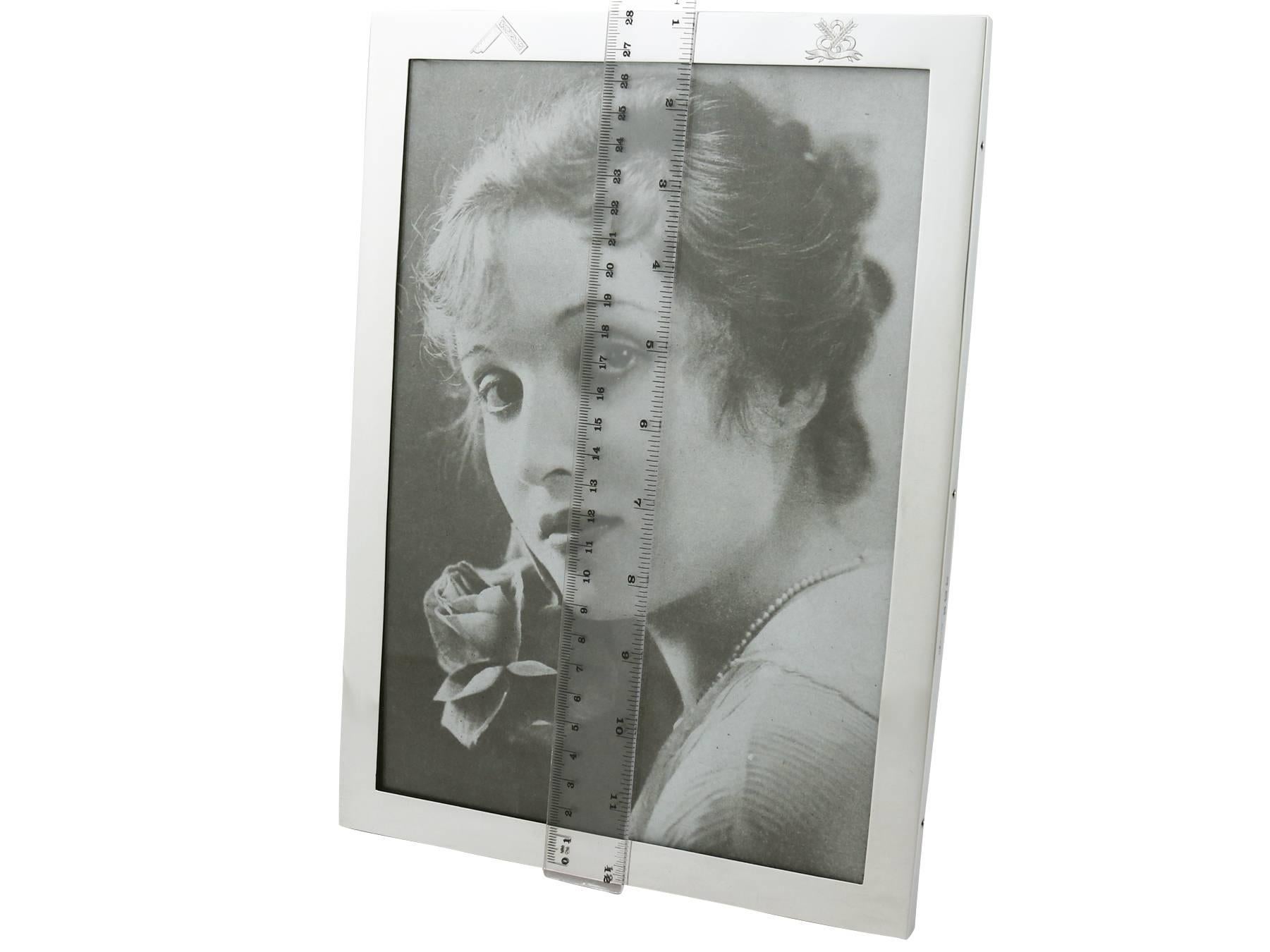 1922 Antique Sterling Silver Masonic Photograph Frame at 1stDibs ...