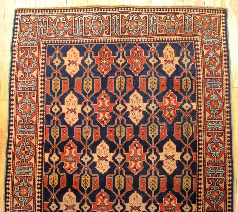 Antique Caucasian Kuba Oriental Rug in Small Size with Repeat Design ...