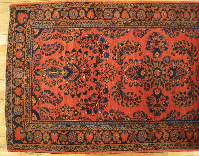 Antique Persian Sarouk Oriental Rug, w/ Traditional Colors and Flowers ...