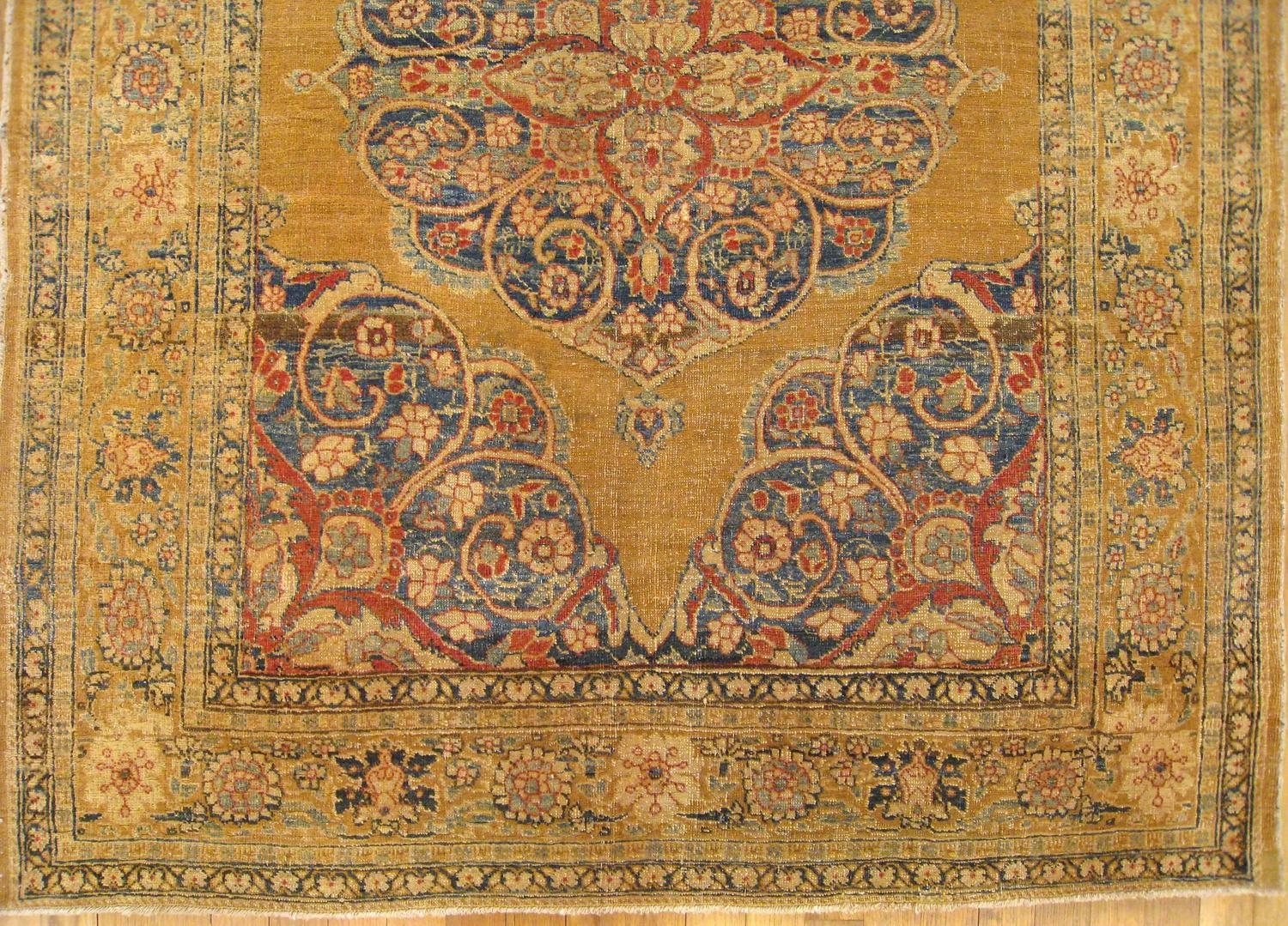 Antique Persian Tabriz Decorative Small Oriental Rug at 1stdibs