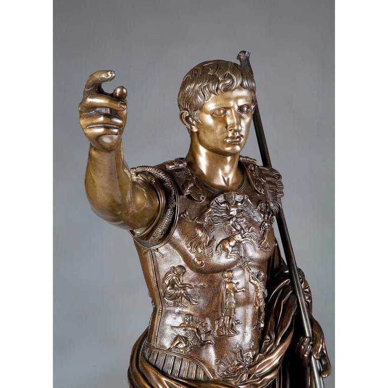 Bronze Sculpture of Augustus Roman Emperor by Boschetti For Sale at ...