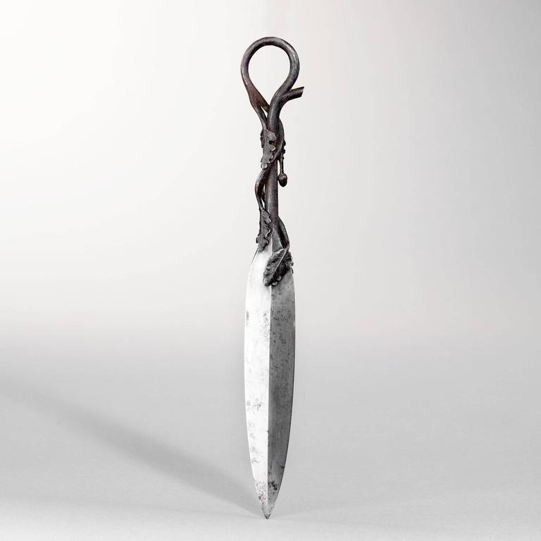 Steel Dagger with an Oak Leaf Handle, Paper Knife at 1stDibs | handle ...