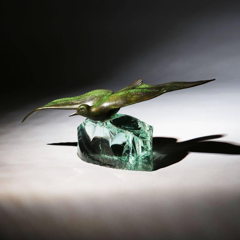 Art Deco Bronze Sculpture of a Seagull by Georges Laurent at 1stDibs ...