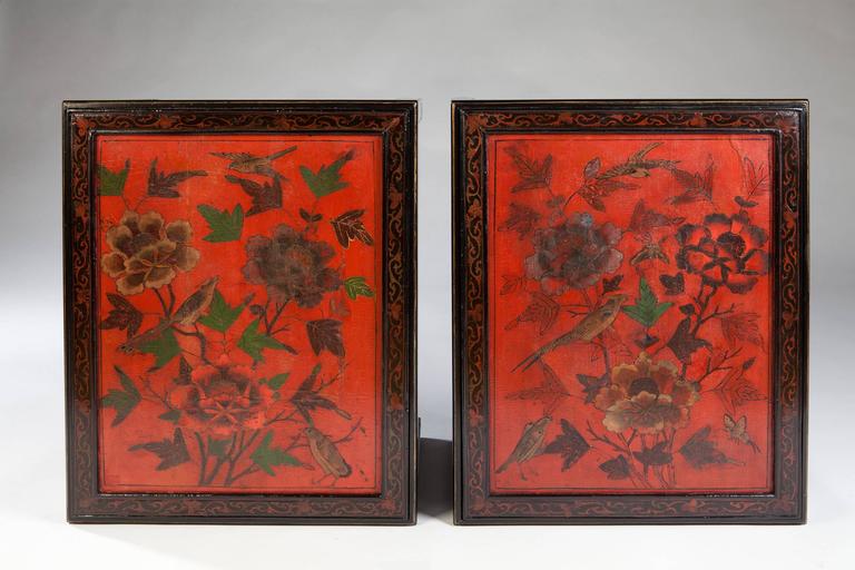 Pair of Chinese Red Lacquer End Tables For Sale at 1stDibs | chinese ...