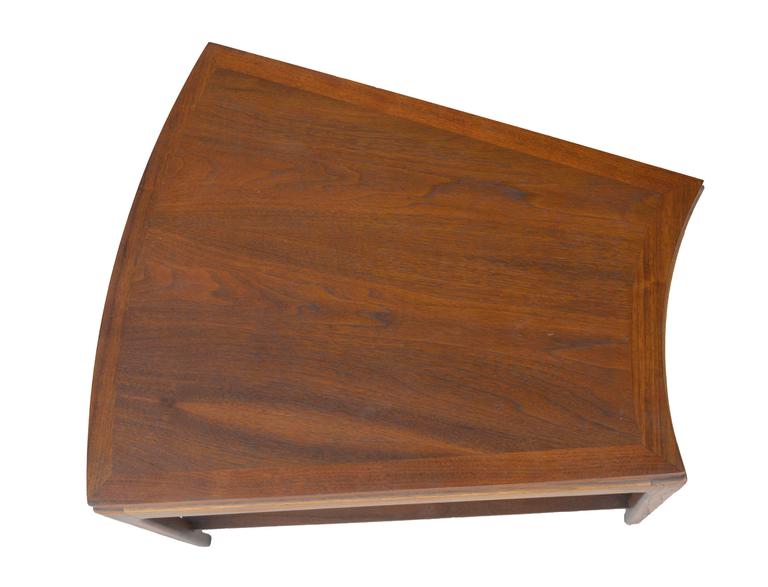 Pair of Wedge-Shaped the Wave Two-Tier Side Tables at 1stDibs