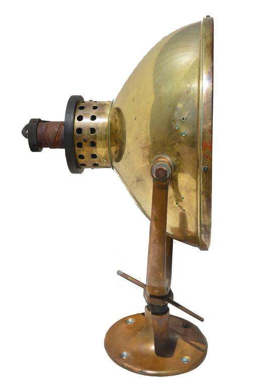 Wilmot Castle Vintage Brass Ship Searchlight at 1stDibs