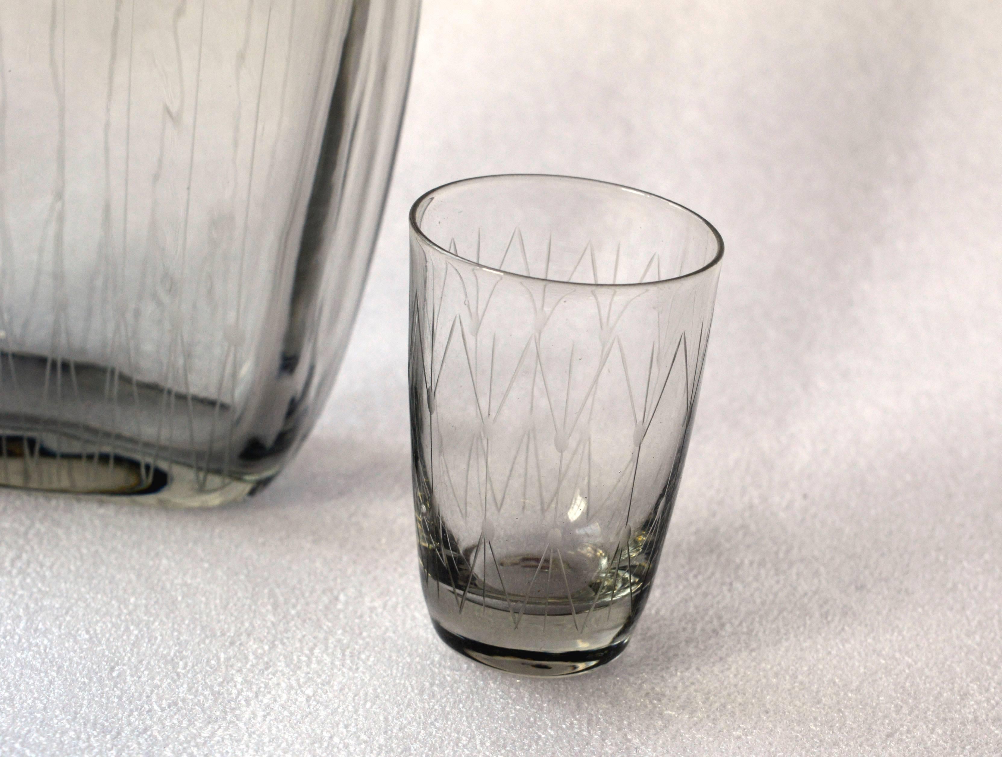 Scandinavian Mid Century Modern Minimalist Schnapps Decanter and ...