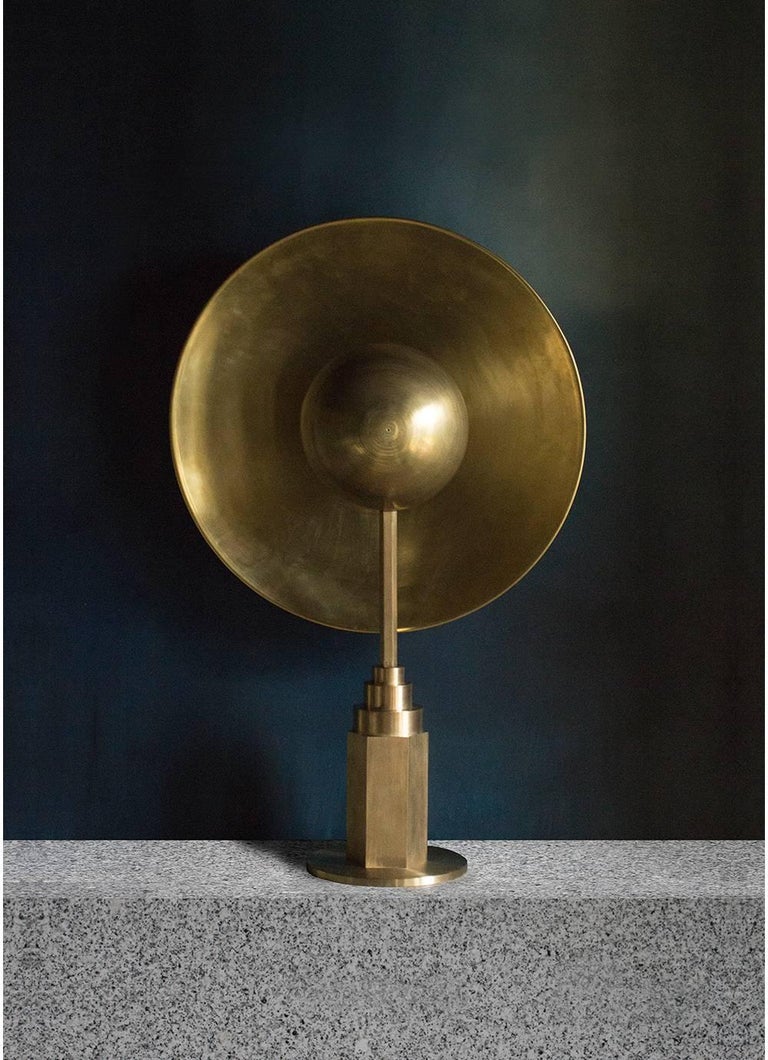 Metropolis Brass Table Lamp by Jan Garncarek at 1stDibs | brass metropolis