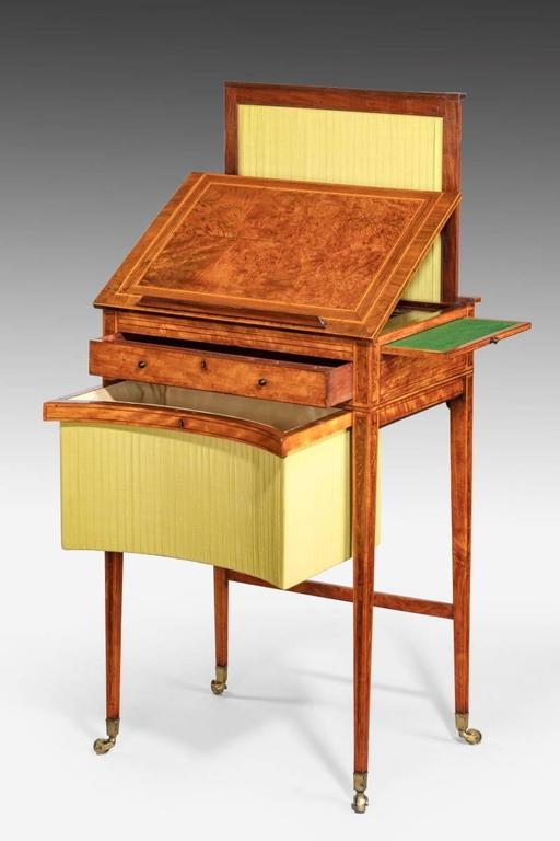 George III Lady’s Burr Yew and Satinwood Work Table at 1stDibs